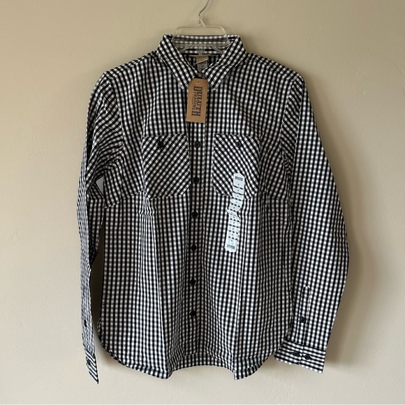 Duluth Trading Co | Tops | Duluth Trading Co Printmaker Poplin Shirt ...